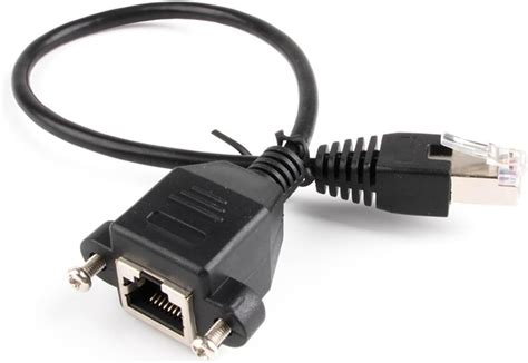 Rj45 Ethernet Cables Extension Cable Rj45 Male To Female Screw Panel Mount Ethernet