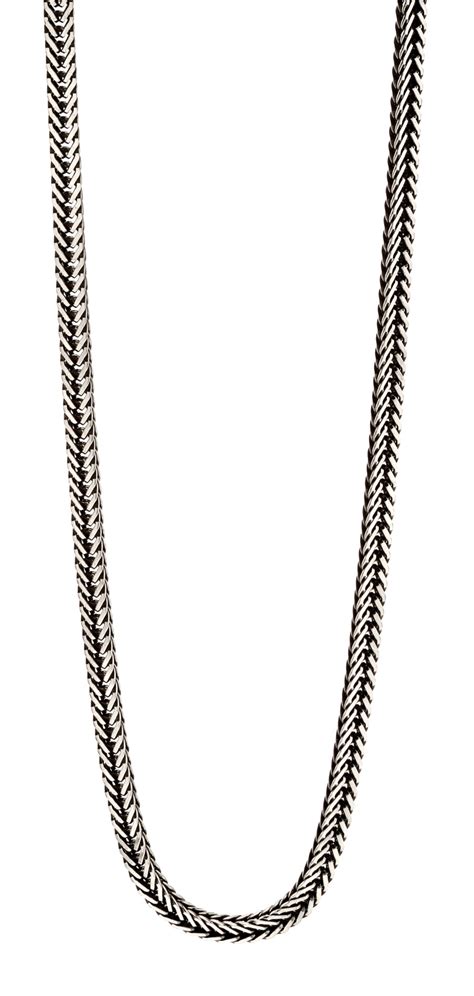 Fred Bennett Gents Stainless Steel Oxidised Fox Tail Chain Forum Jewellers