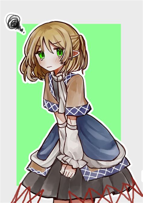 Safebooru 1girl Absurdres Annoyed Black Dress Blonde Hair Brown Capelet Capelet Chinese