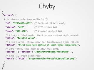 JSON API Možná nepotřebujete GraphQL PPT