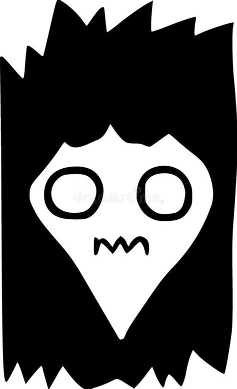 Cute Ghost Face Cartoon Icon Design Illustration Stock Illustration