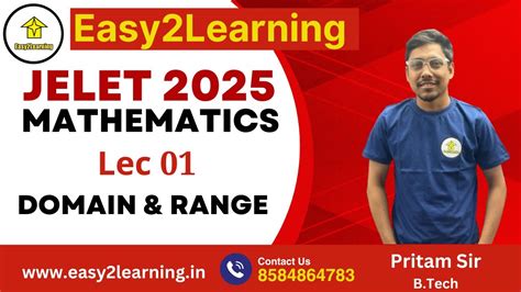 Jelet 20252026 Mathematics Lec 01 Domain And Range By Pritam Sir