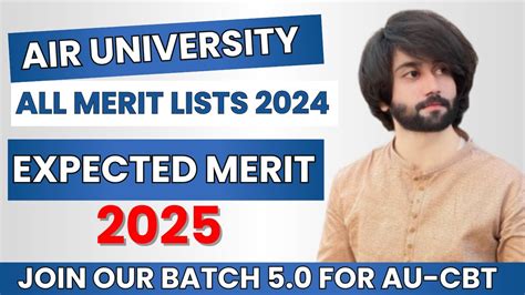 Air University Expected Merit 2025 I Air University All Merit Lists