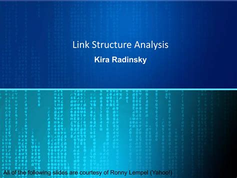 Tutorial 7 Link Analysis Ppt