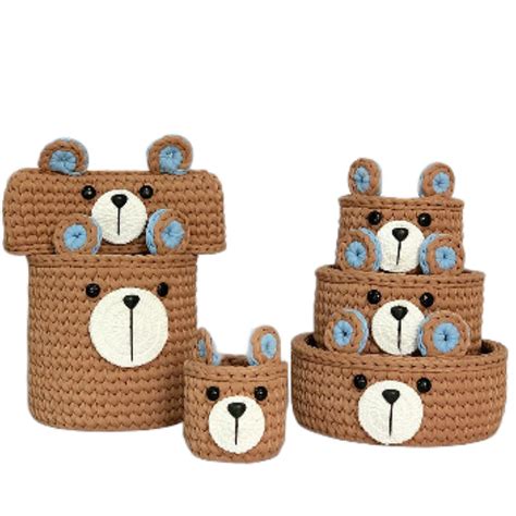 قیمت و خرید سبد سیسمونی نوزادی طرح خانواده خرسی کد 50 مجموعه 6 عددی