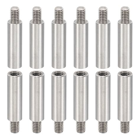 12pcs M4 Standoffs M4 20 6mm Spacer Standoffs Steel Threaded Standoffs Screws 4mm Id 6mm Od