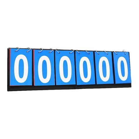 6 Digit Table Top Scoreboard Portable Sports Scorekeeper Flip Scoring