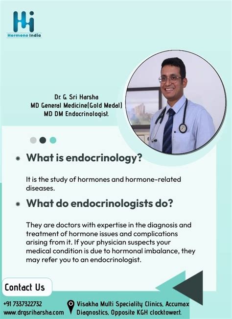 Endocrinologist Hormones And Hormones Drsriharsha Gunna Posted On
