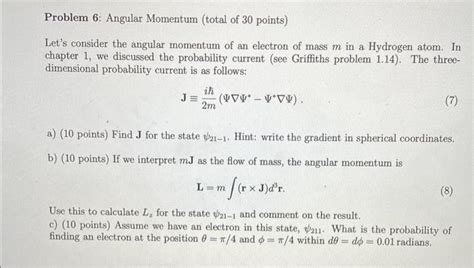 Problem Angular Momentum Total Of Points Chegg