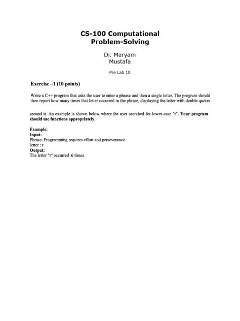 cs100 lab 10 pre lab pdf