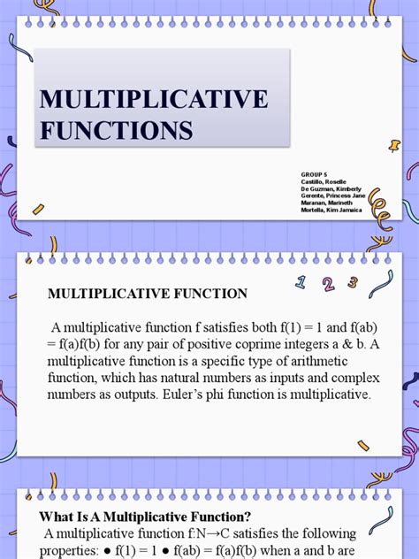 G5 Multiplicative Function Pdf Abstract Algebra Algebra