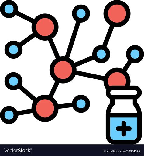 Molecular Structure Icon Vaccine Development Vector Image