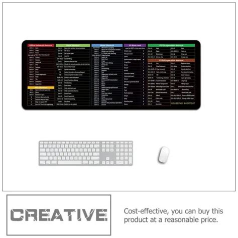 Writing Mat Mouse Pad English Shortcut Keys Keyboard Mice Mat Mouse Mat Eur 1360 Picclick Fr