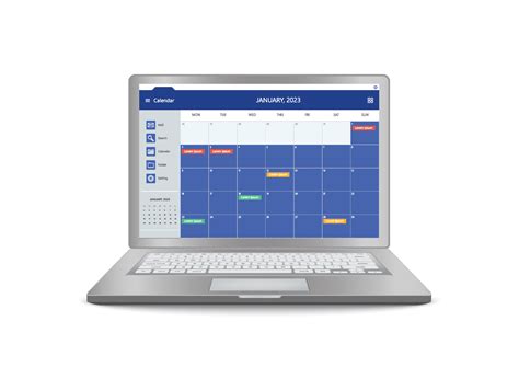 Calendar Planner Organization Management Laptop Calendar Event