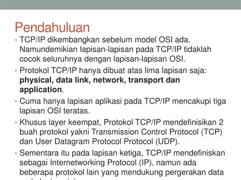 PPT Referensi Model TCP IP Ransmission Control Protocol Internet Protocol PowerPoint