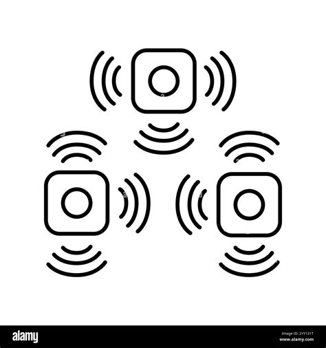 Sensors Black Line Icon Vector Isolated Element Editable Stroke Stock Vector Image And Art Alamy