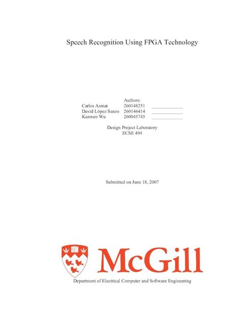 Pdf Speech Recognition Using Fpga Technology Sites