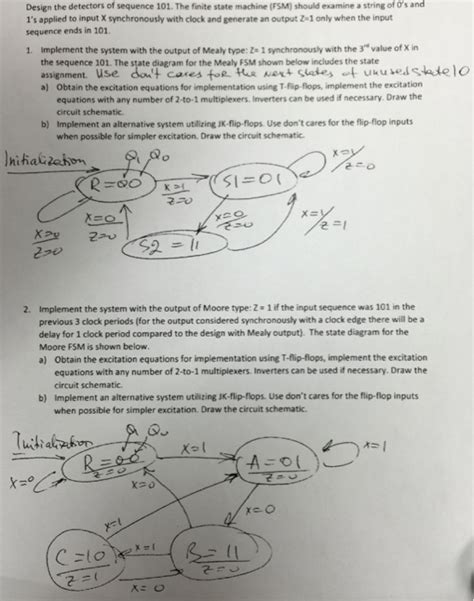 Solved Design The Detectors Of Sequence 101 The Finite