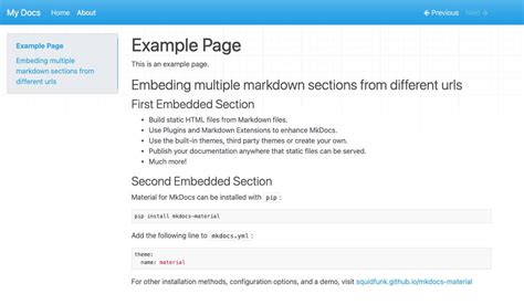 Github Fire1cemkdocs Embed External Markdown Mkdocs Embed External Markdown Plugin That