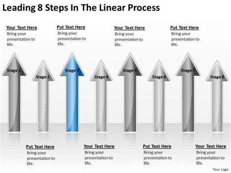 Parallel Processing Applications Leading 8 Steps The Linear Arrows Powerpoint Templates