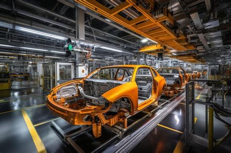 Premium Photo Advanced Robotic Assembly Line System Integrating Highly Efficient And Automated