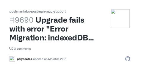 Upgrade Fails With Error Error Migration Indexeddb Schema Migration Failed Indexeddb Was Not