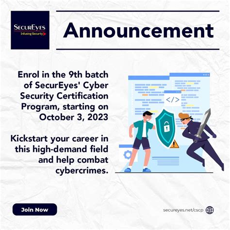 Secureyes On Linkedin Secureyes Cybersecuritytraining Careeropportunity Infoseccertification