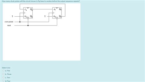 Solved How Many Clock Pulses Will The Circuit Shown In Fig