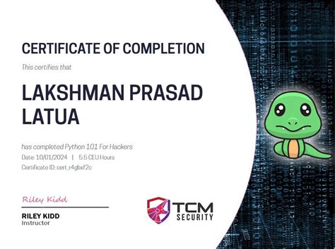 Tcmsecurity Python Hacking Hacker Lakshman Prasad Latua
