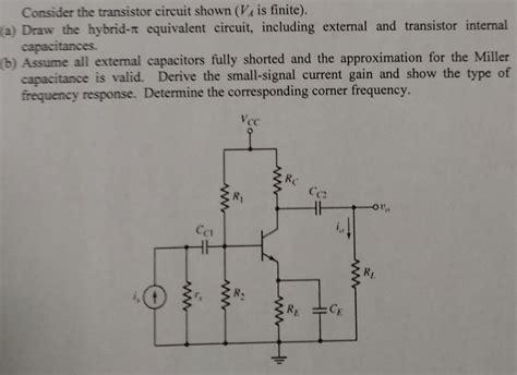 Solved Consider The Transistor Circuit Shown Va Is Finite