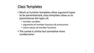 Multiple File Programs Inheritance Templates PPT