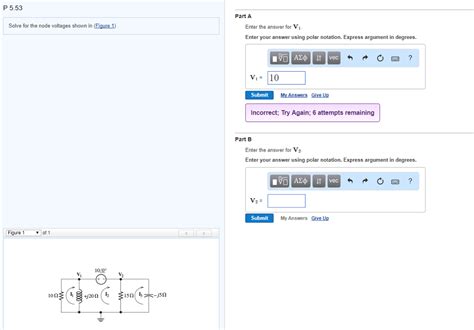 Solved P Part A Solve For The Node Voltages Shown In Chegg