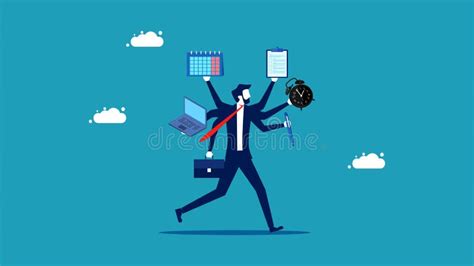 Employees Working On Multiple Tasks At The Same Time Busy Business