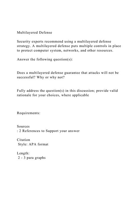 Multilayered Defensesecurity Experts Recommend Using A Multidocx