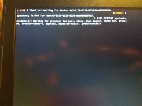 Timed Out Waiting For Device Disk Dependency Failed Support Manjaro Linux Forum