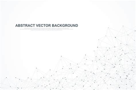 연결된 선과 점으로 추상 신경총 배경 플렉서스 기하학적 효과 복합체가 있는 빅 데이터 컴플렉스 라인 신경총 최소한의 배열 디지털