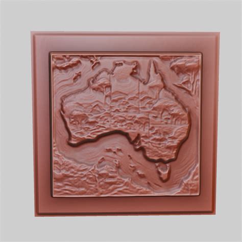 3d File Australia Map Topography For Cnc Router Laser And 3d Printer 🇦🇺 ・3d Printer Design To