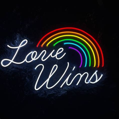 Handmadetneonsign Love Twins Neon Sign Rainbow Led Light Wall Art Decor Gay Room Wall Decor