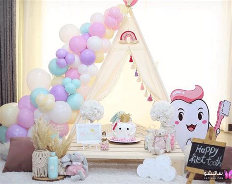 جدید ترین ایدهای تزیین جشن دندونی بادکنک آرایی دندونی ساتیشو
