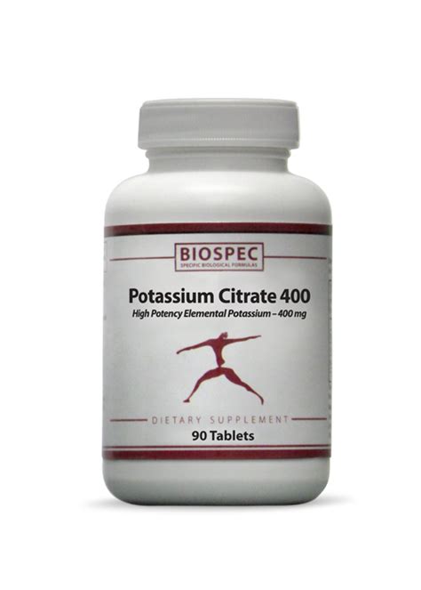 Potassium Citrate 400 Biospec Nutritionals