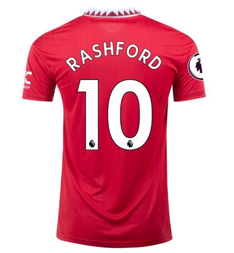 Marcus Rashford 10 Manchester United 2022 23 Home Soccer Jersey Model