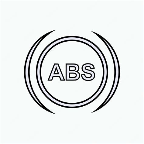 Premium Vector Air Brake System Abs Icon Vehicle Component Symbol Vector