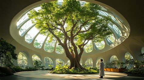 Free Tree In Atrium Photo Tree Atrium Architecture Download At Stockcake