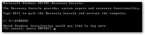 Add Recovery Console To The Boot Menu On Windows XP