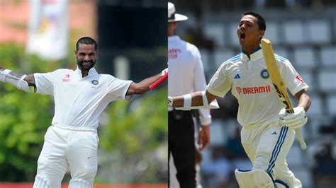 Yashasvi Jaiswal 45 Runs Shy Of Edging Dhawans Historic Record