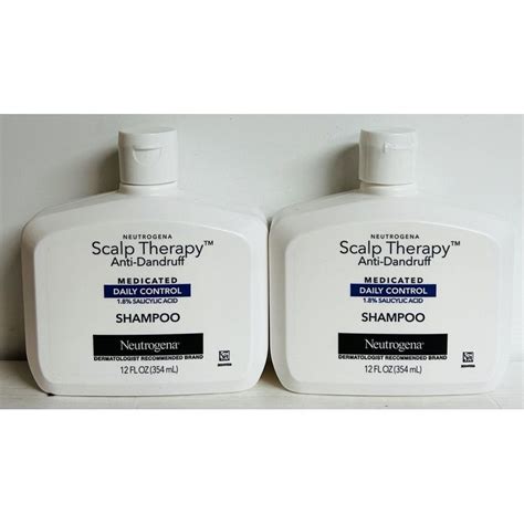 2 Pack Neutrogena ~ Scalp Therapy Anti Dandruff Medicated Daily Control