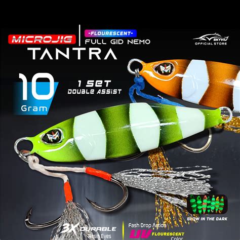 Micro Jig 10 Gram Skyviu Tantra Killer Full Gid Nemo Set Double Assist