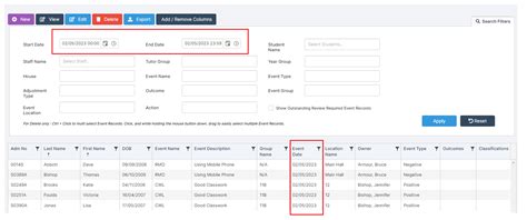 how to use event records bromcom documentation centre