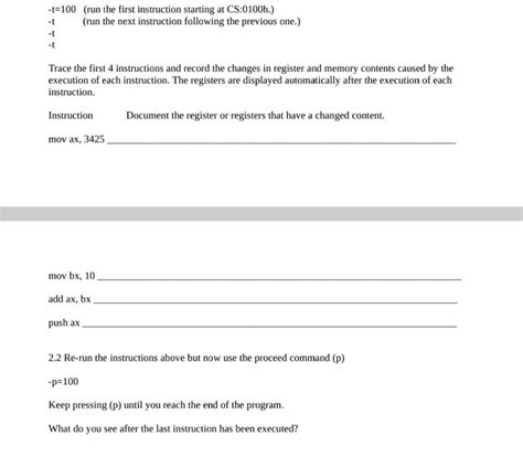 Solved A 100 Execute This Command To Assemble The