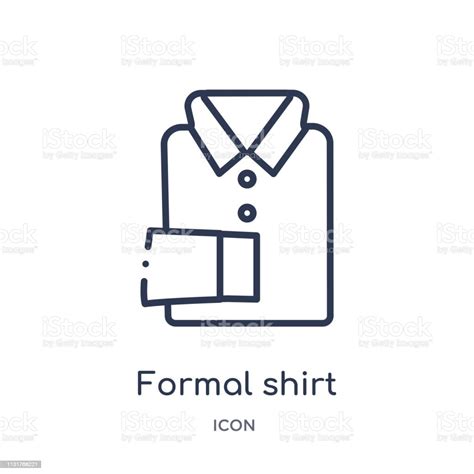 옷 개요 컬렉션에서 선형 정장 셔츠 아이콘입니다 얇은 라인 정장 셔츠 벡터 흰색 배경에 고립 정장 셔츠 유행 그림 아이콘에 대한 스톡 벡터 아트 및 기타 이미지 Istock